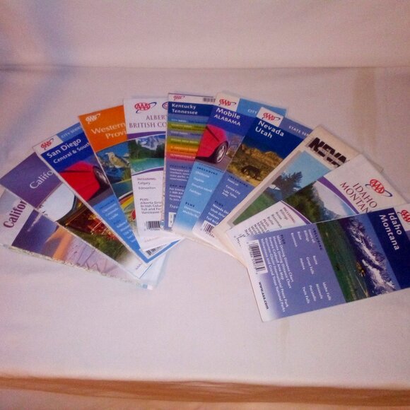 Aaa | Accents | Multi State Road Map Bundle 1 Paper Maps Great ...
